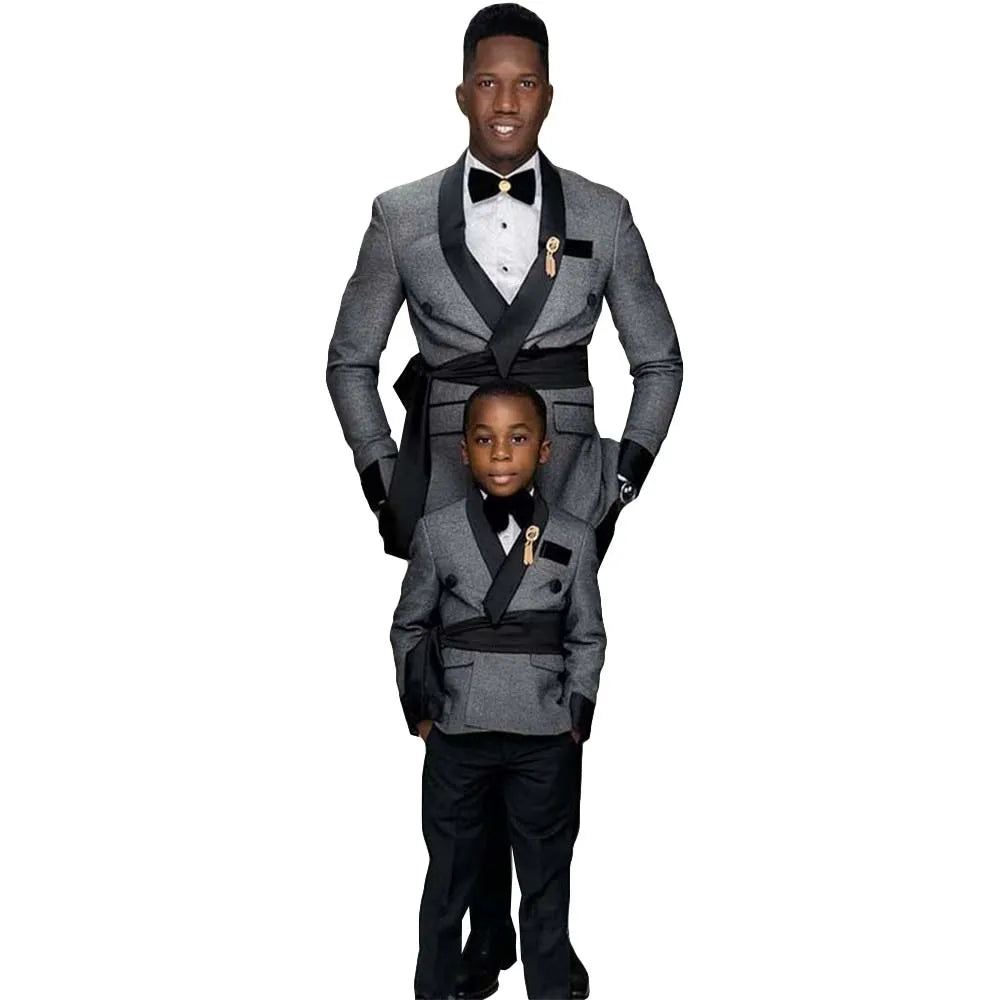Handsome Men Wedding Tuxedos with Belt Custom Made Single Jacket Groo