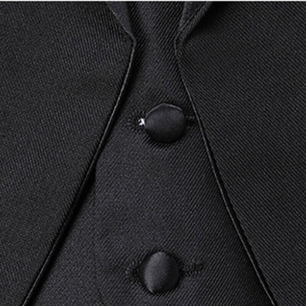 Shenrun Men Classic 3 Pieces Tailcoat Black White Wedding Tuxedo Groo